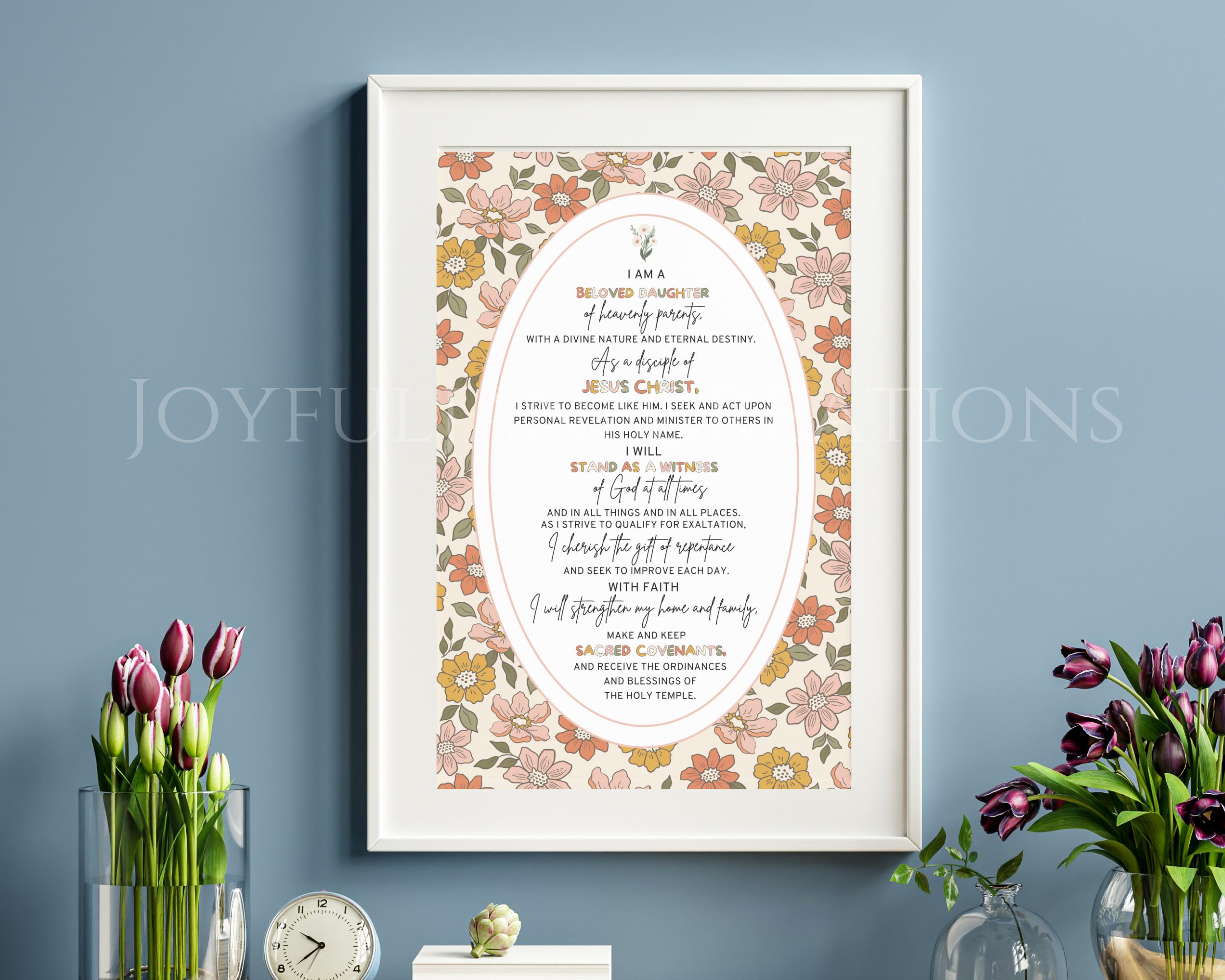 LDS Young Women Theme Poster Bulletin Board, LDS Youth Program Church ...