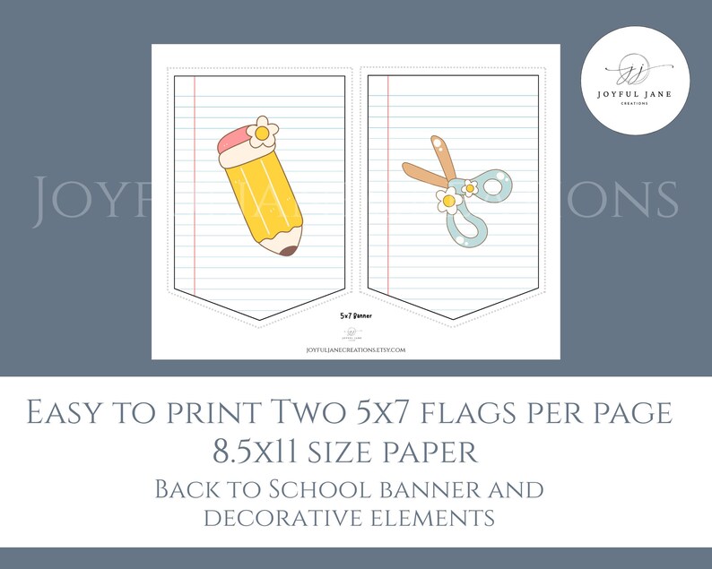 DIY Printable Back to School Banner, Classroom Banner Printable, School ...
