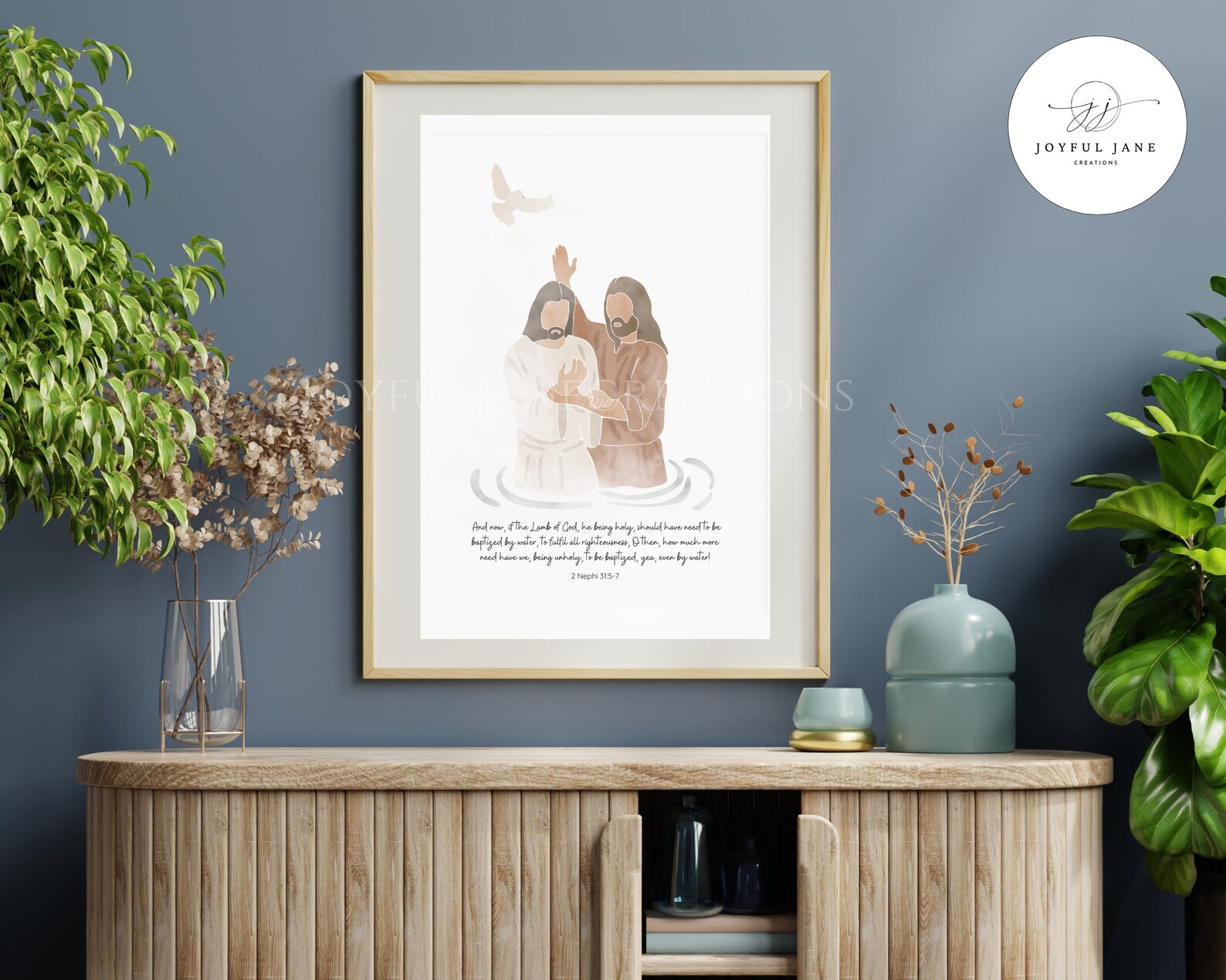 Jesus Faithful Christianity, LDS Primary Bulletin Jesus Baptism Art ...