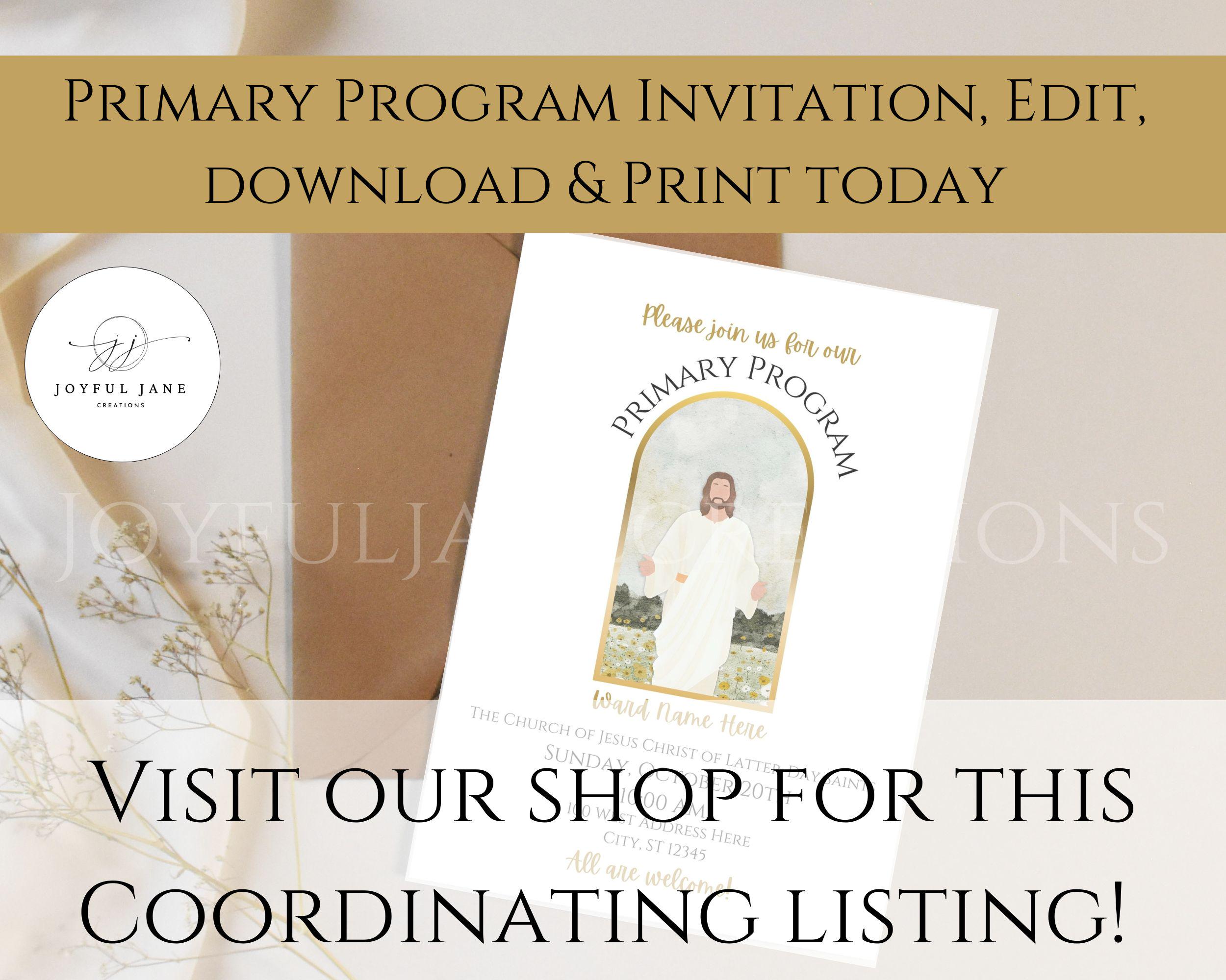 LDS Primary Program Script Completely Customizable 2024 Book of Mormon ...