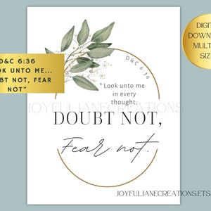 Scripture Art Doctrine & Covenants 6:36 "look Unto Me in Every Thought ...