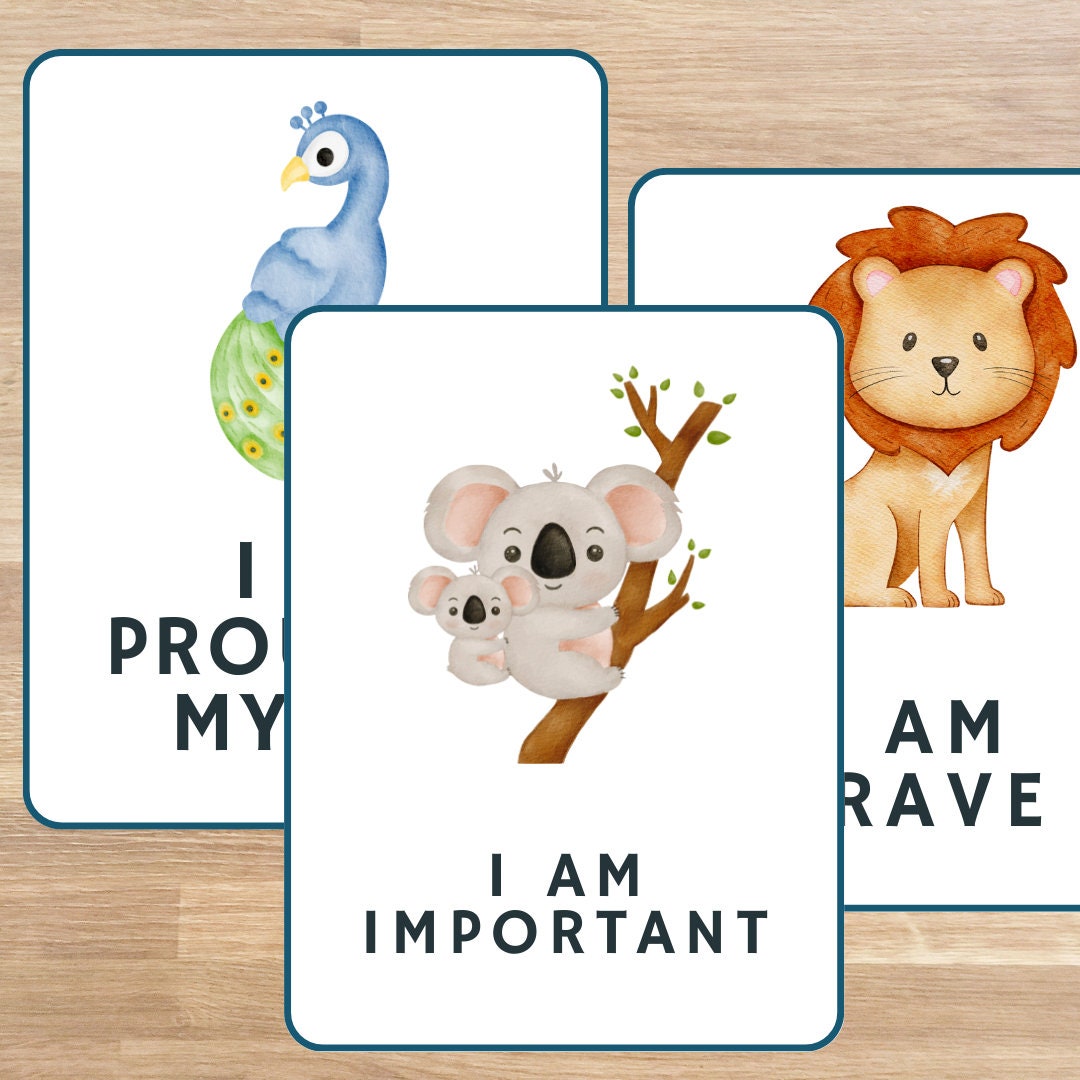 24 Positive Affirmation Cards for Kids Printable Affirmations - Etsy