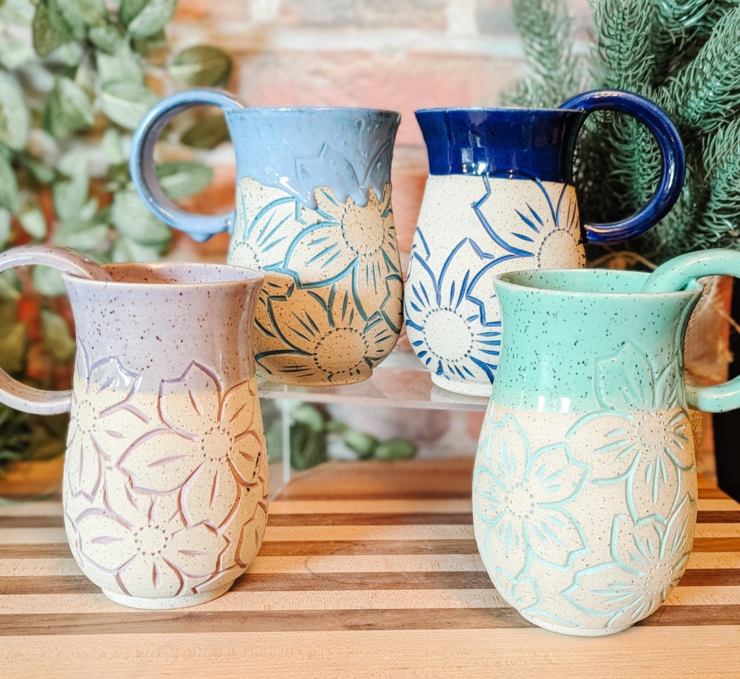 20oz Sakura: Japanese Cherry Blossom Flower Design - Handmade Canadian ...