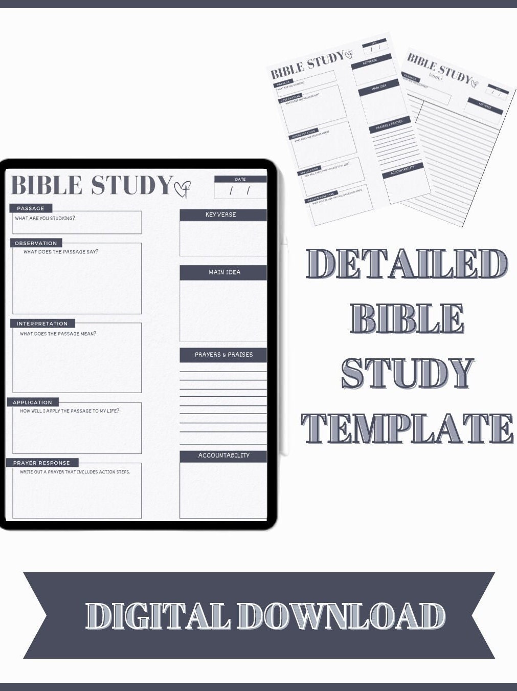 Detailed Bible Study for Beginners + Note Sheet - Printable ... Detailed Bible Study for Beginners + Note Sheet - Printable ...