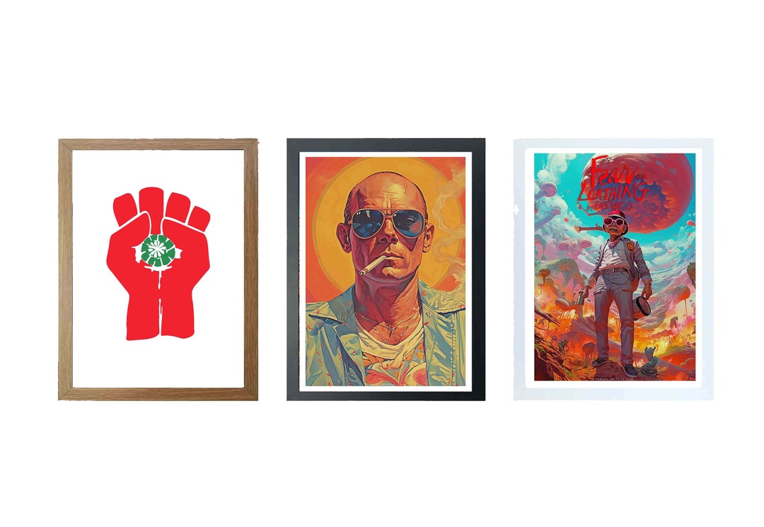 Hunter S. Thompson Movie Poster Set Fear and Loathing in Las Vegas ...