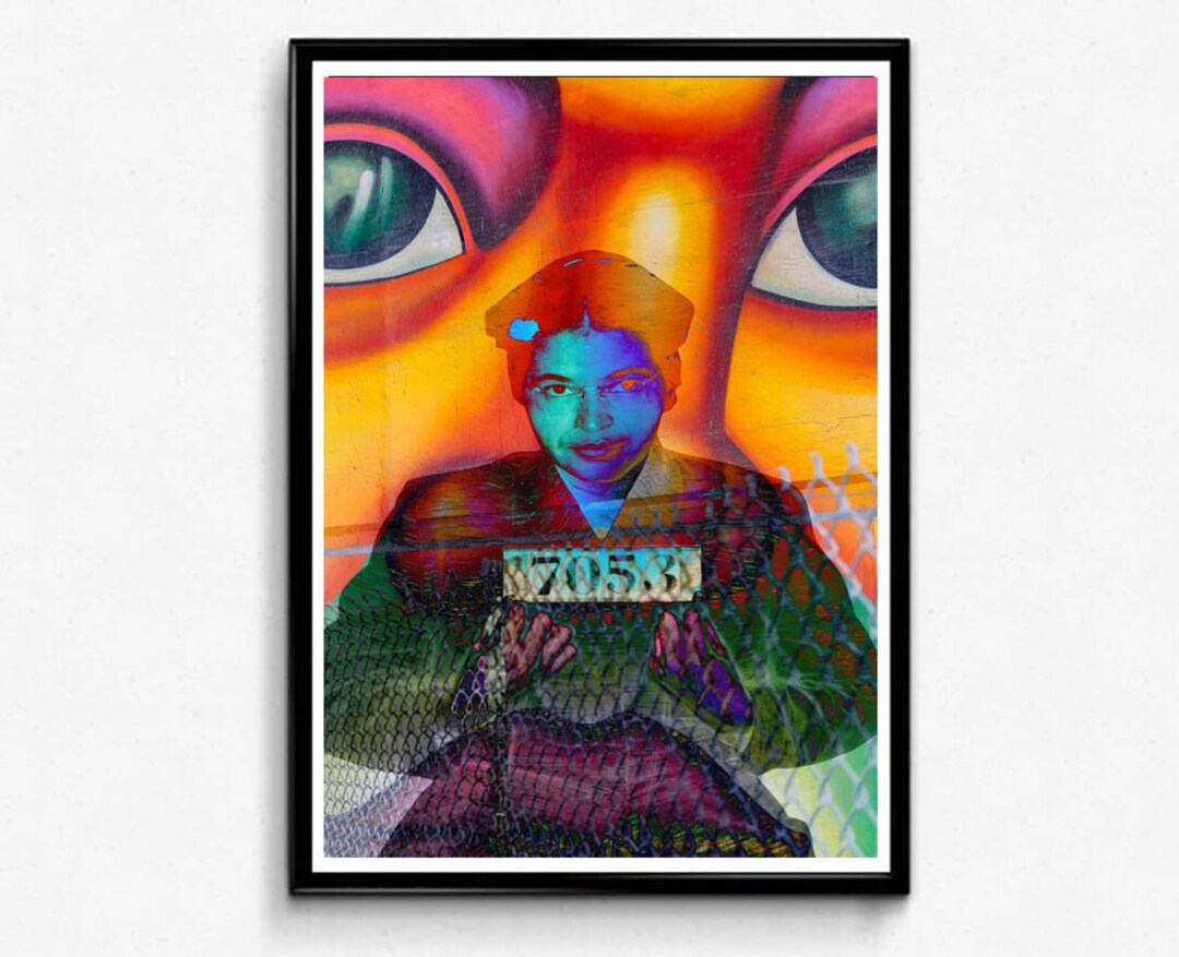 Rosa Parks Graffiti Poster Civil Rights Activist Pop Art Wall Print ...