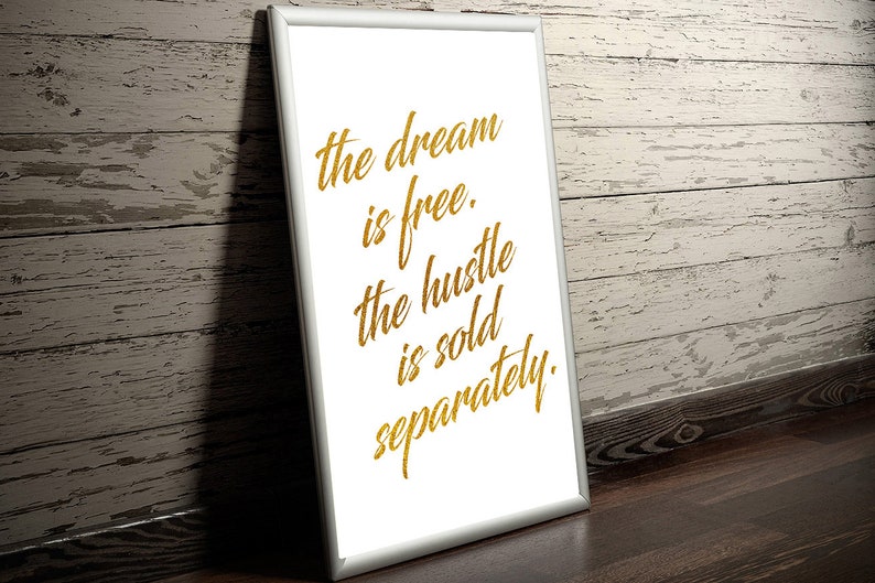 The Dream is Free Poster Motivational Poster Song Lyrics Pop Art Print ...