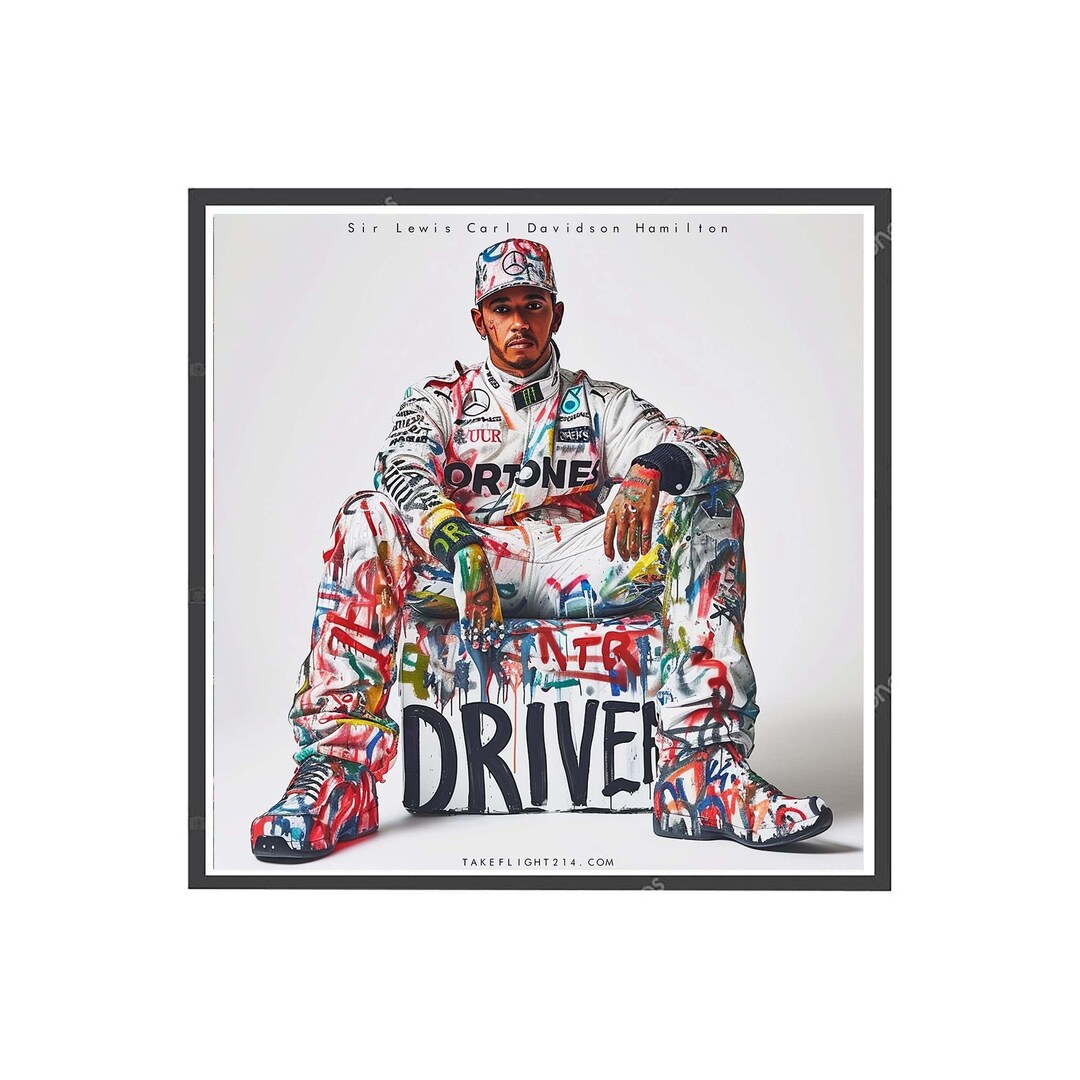 Lewis Hamilton Graffiti Art Poster Formula 1 Racing Pop Art Print ...