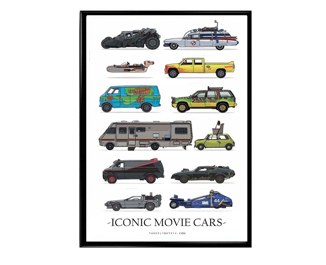 Iconic Movie Car Poster Exotic Car Pop Art Print Hypebeast Wall Art Pop ...