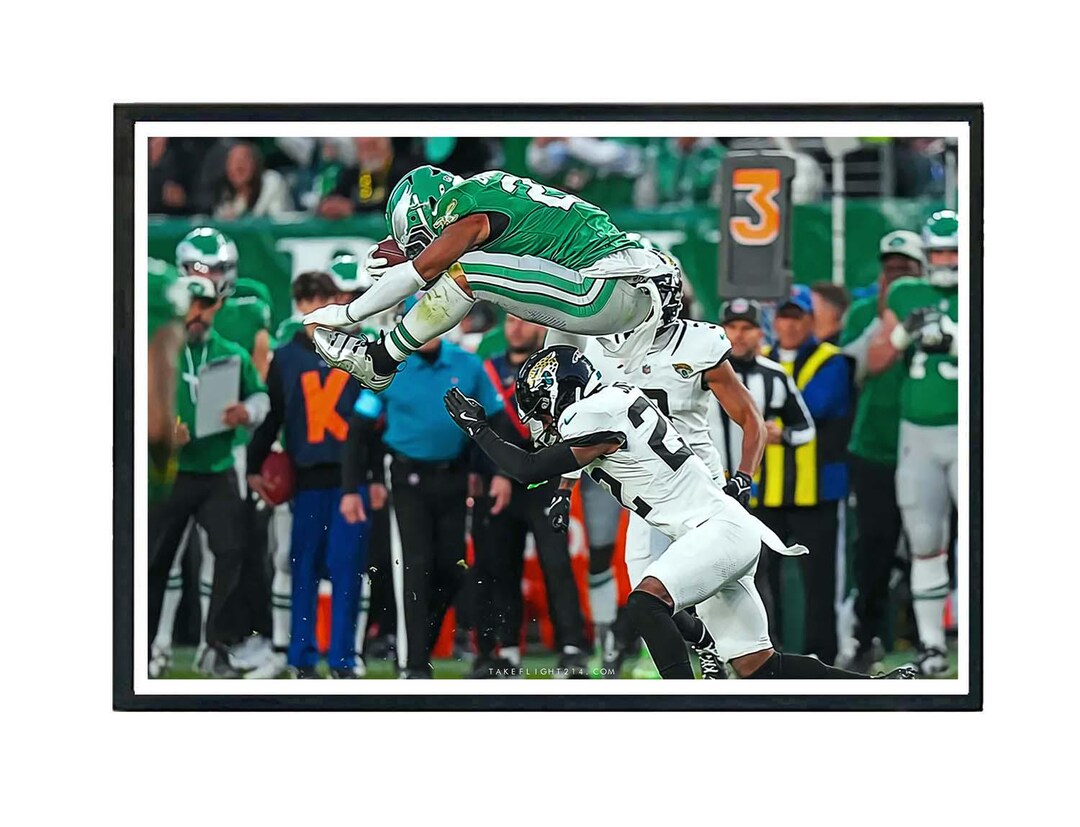 Kathy Flying Eagles Poster Saquon Barkley Hurdling Wall Art Hypebeast Decor 5x7 - Etsy