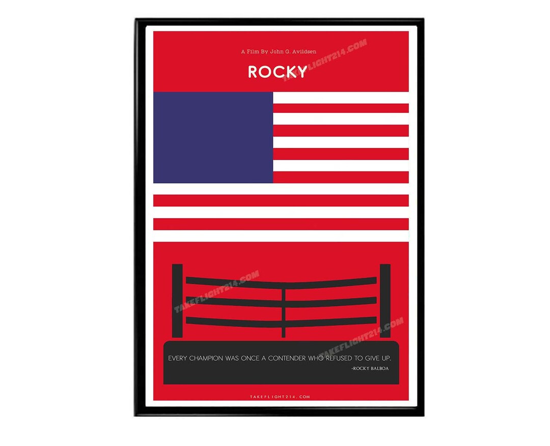 Rocky Poster Minimal Movie Poster Hypebeast Poster Cult Classic Film ...