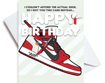 Jordan Sneaker Birthday Card Streetwear B Day Card Hypebeast Birthday ...