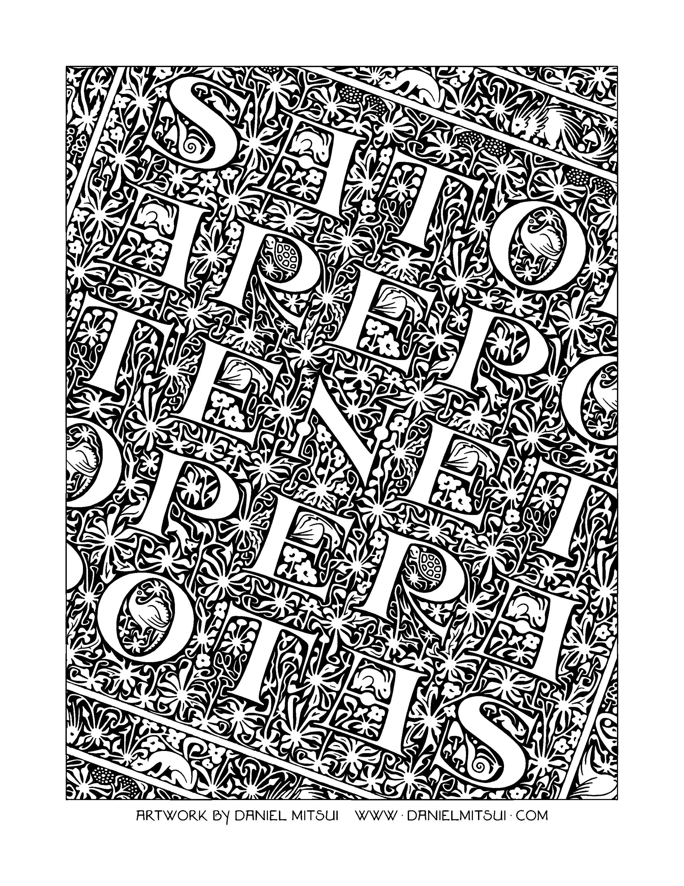 10 Printable Coloring Pages: Damask Patterns 3 - Etsy