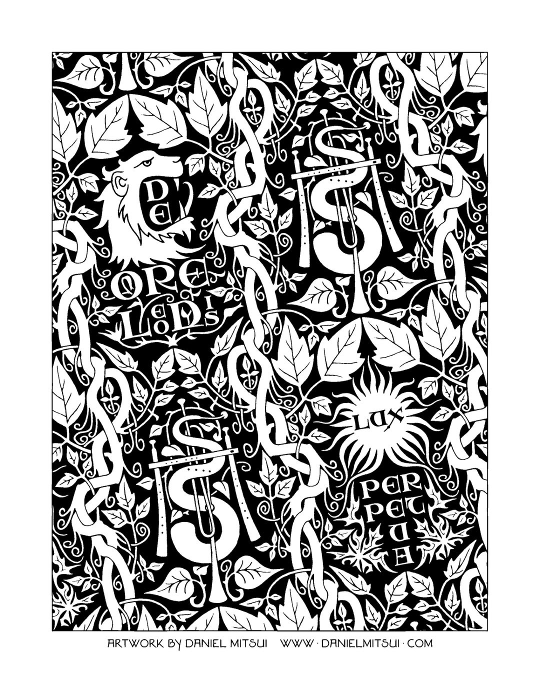 10 Printable Coloring Pages: Damask Patterns #3 - Etsy