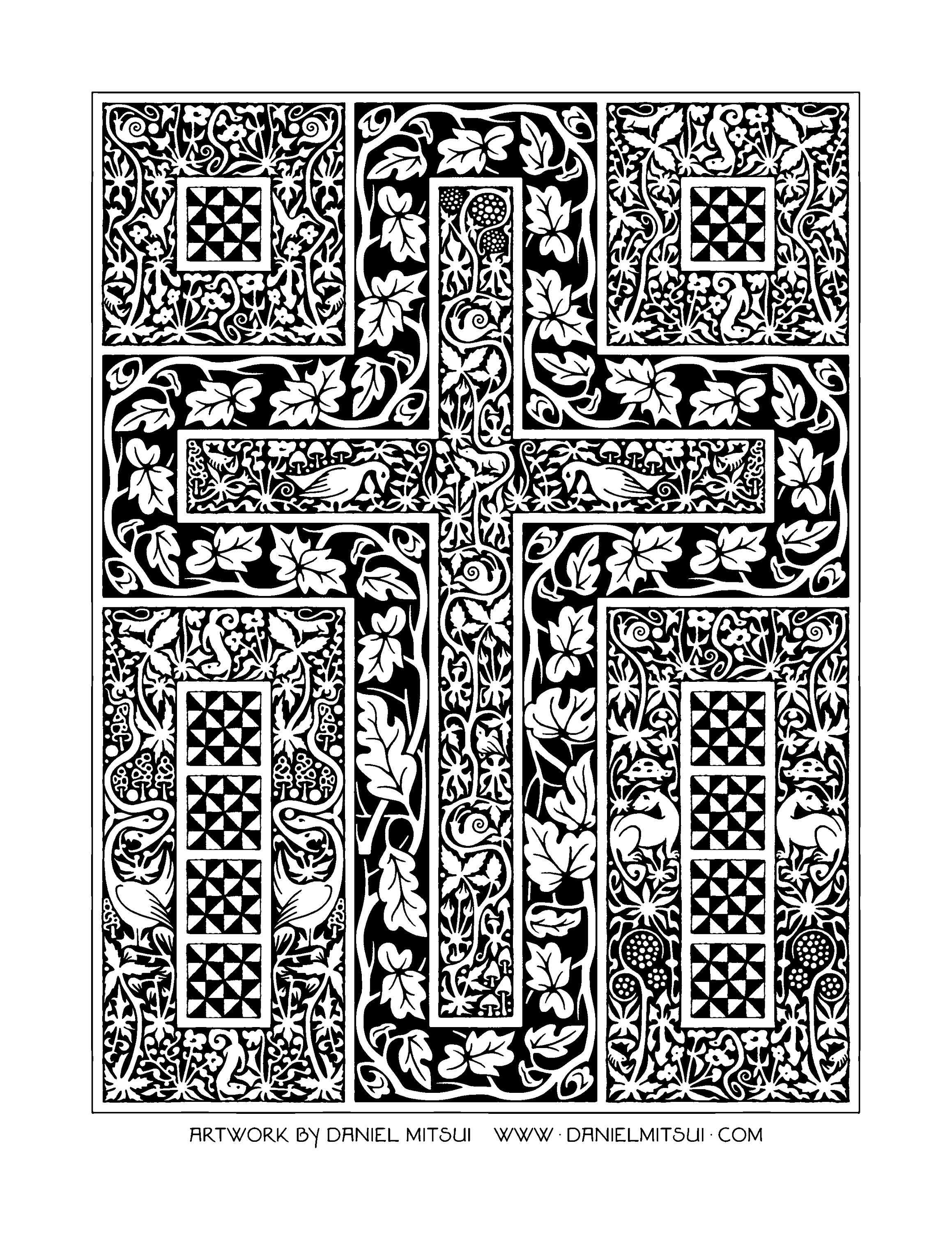 10 Printable Coloring Pages: Christian Crosses #1 - Etsy