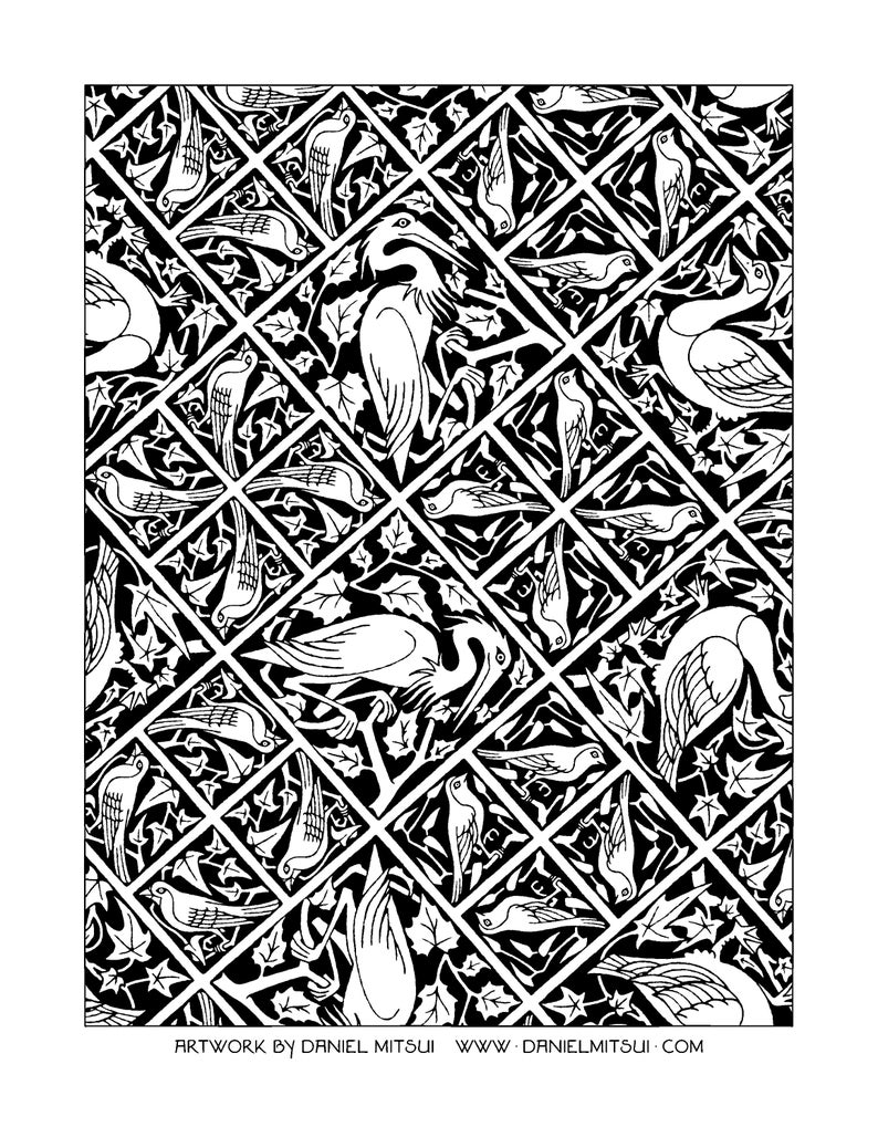 10 Printable Coloring Pages: Damask Patterns 2 - Etsy