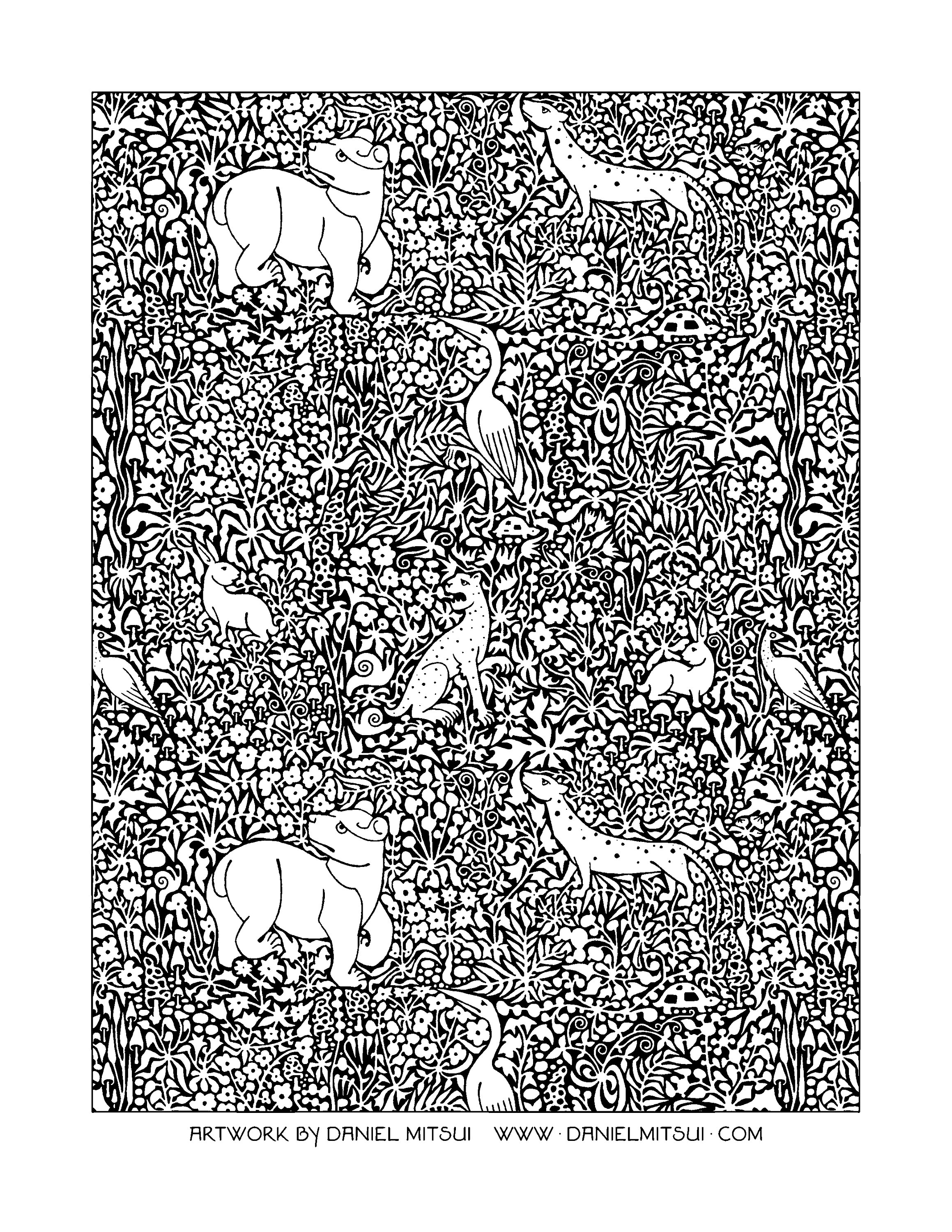 10 Printable Coloring Pages: Damask Patterns 4 - Etsy