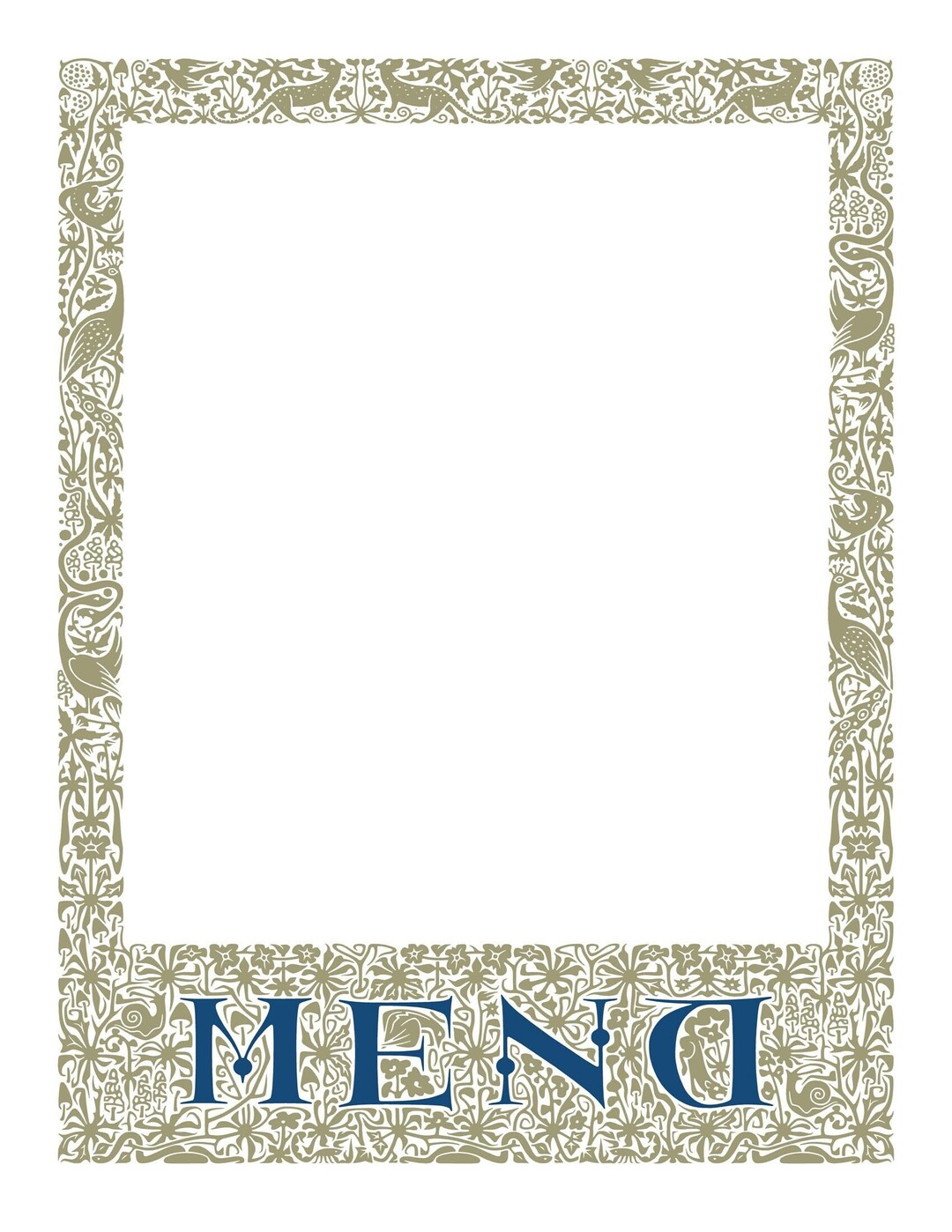 Printable Menu Borders With Millefleur - Etsy