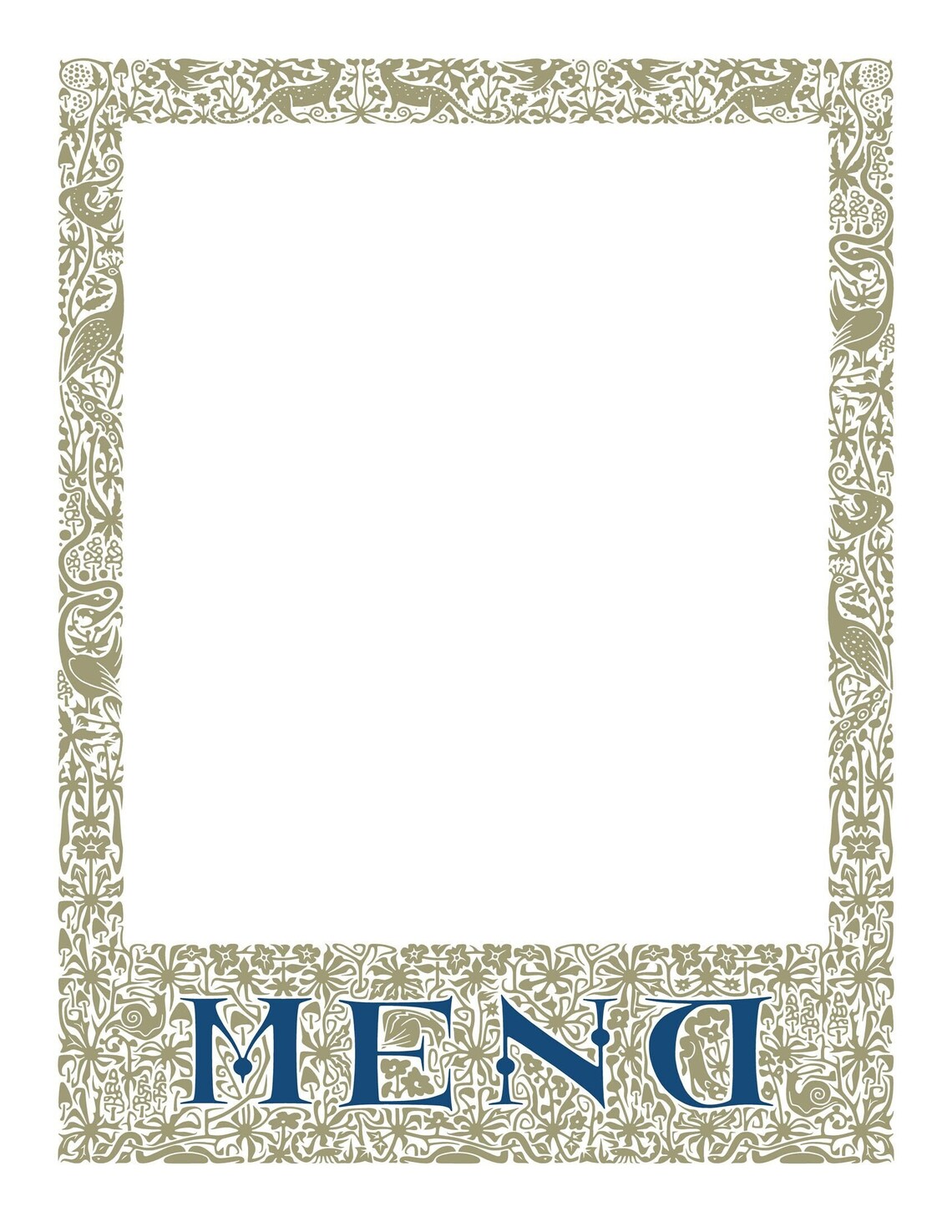 Printable Menu Borders With Millefleur - Etsy