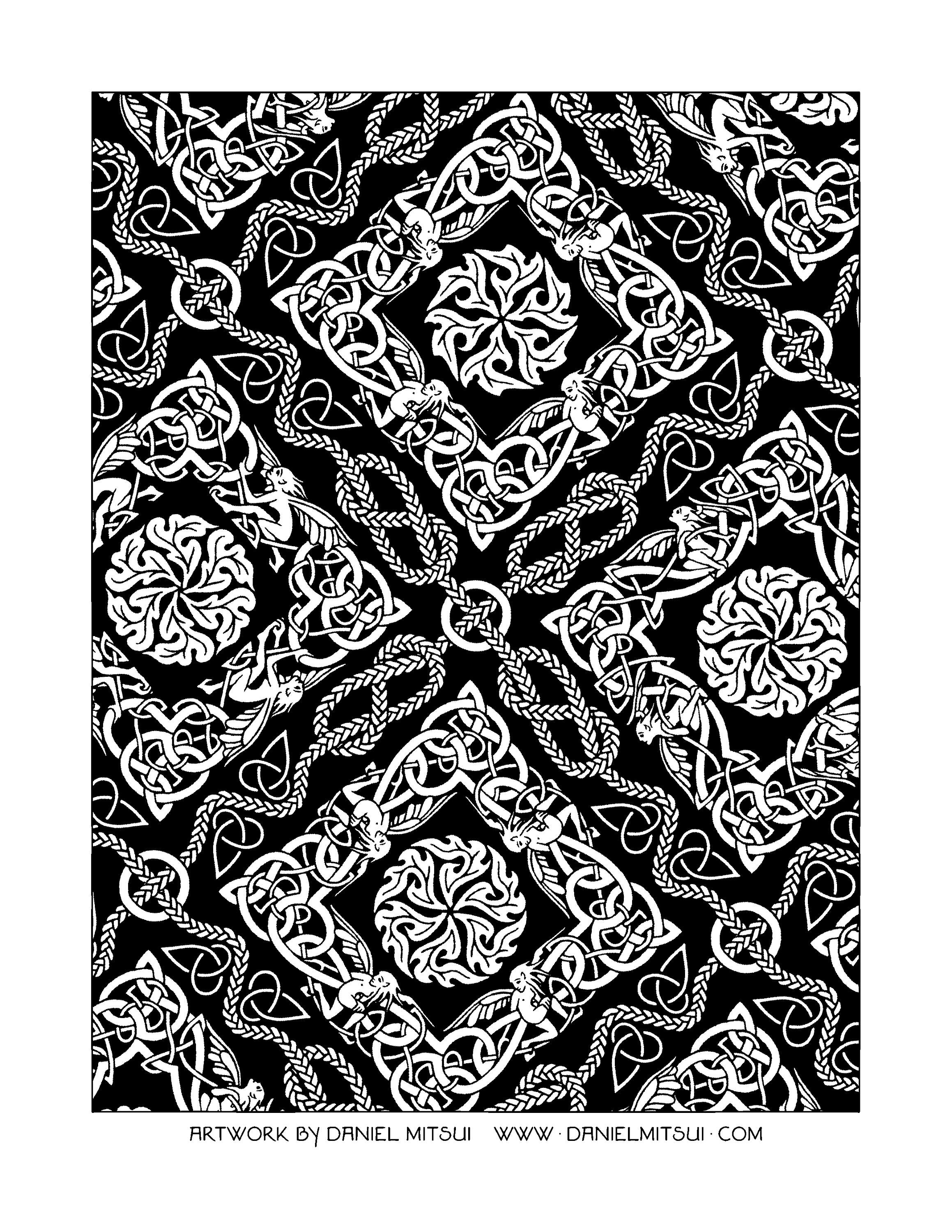 10 Printable Coloring Pages: Damask Patterns 2 - Etsy