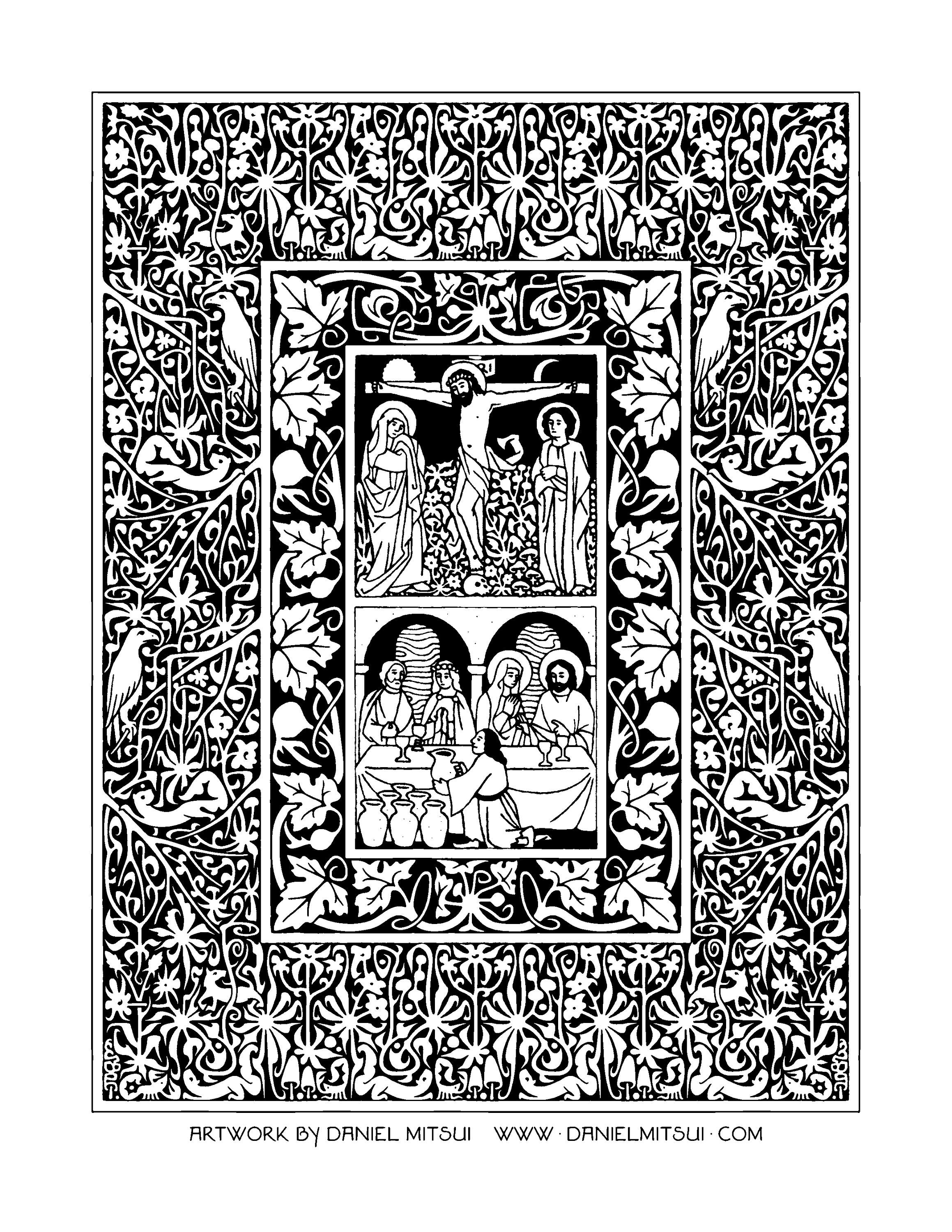 10 Printable Coloring Pages: Catholic Images #1 - Etsy