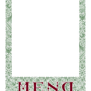 Printable Menu Borders With Millefleur - Etsy