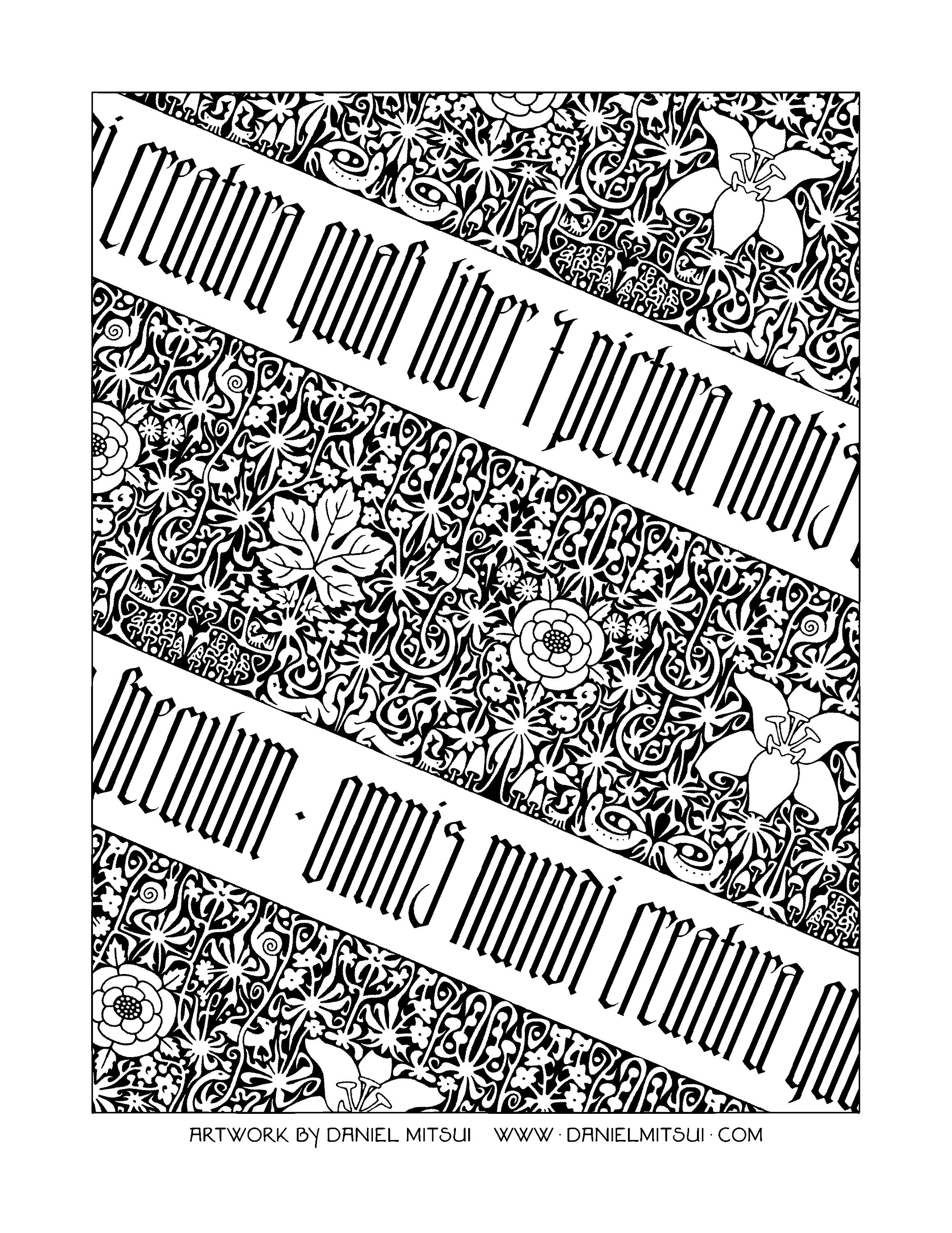 10 Printable Coloring Pages: Damask Patterns #5 - Etsy