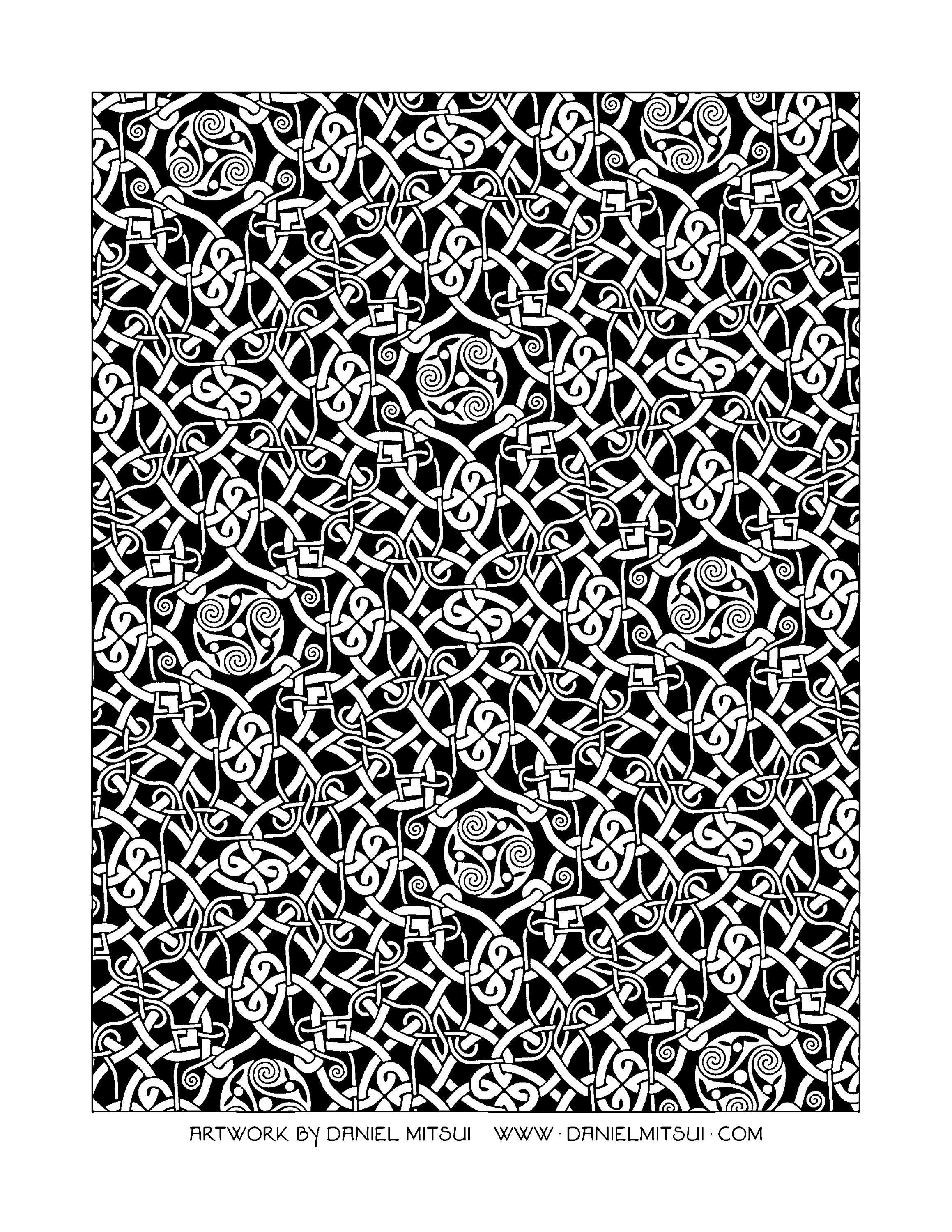 10 Printable Coloring Pages: Damask Patterns #3 - Etsy