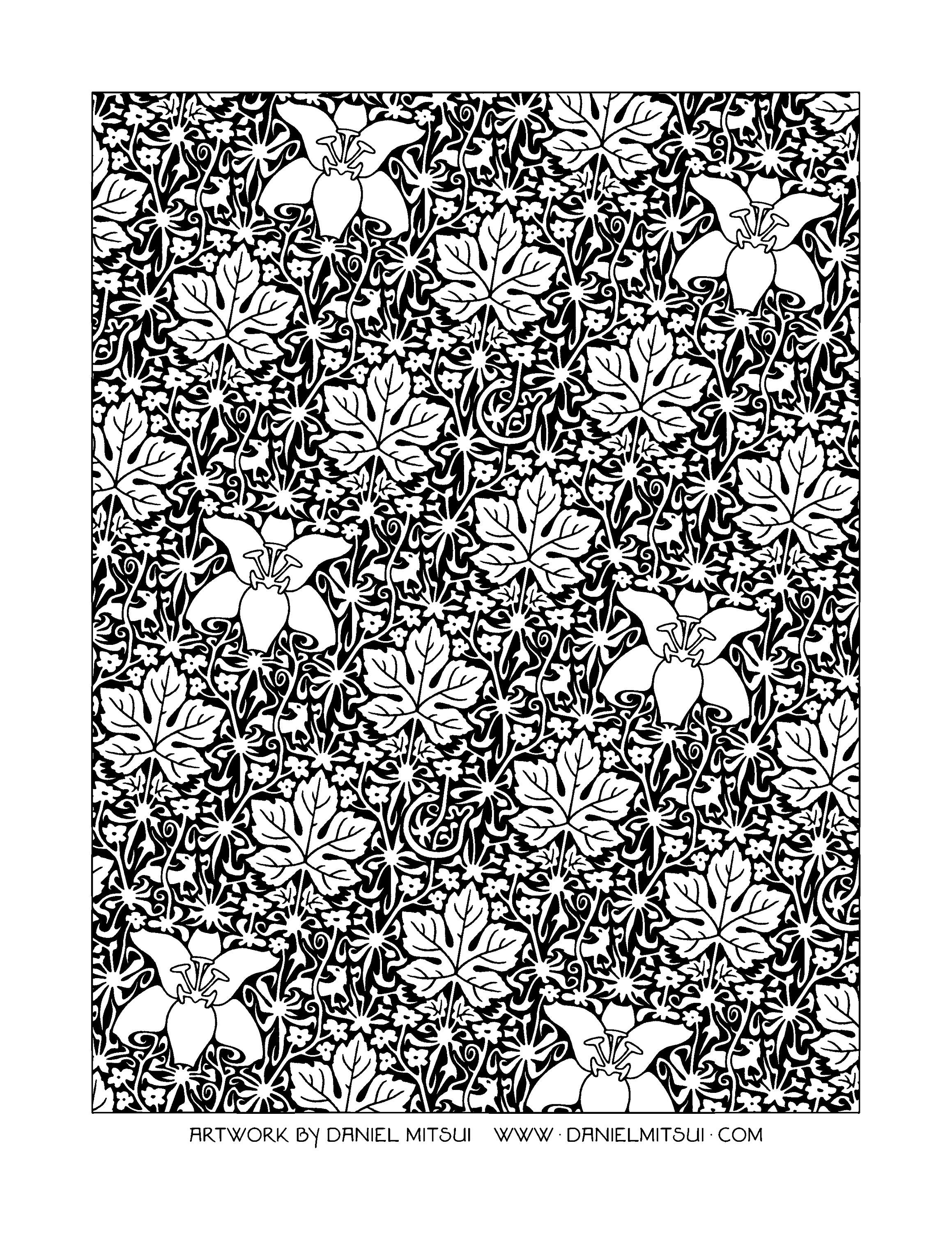 10 Printable Coloring Pages: Damask Patterns 2 - Etsy