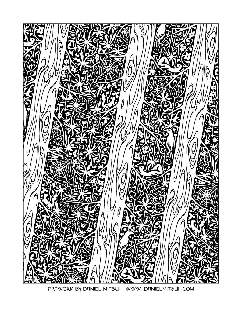 10 Printable Coloring Pages: Damask Patterns #1 - Etsy