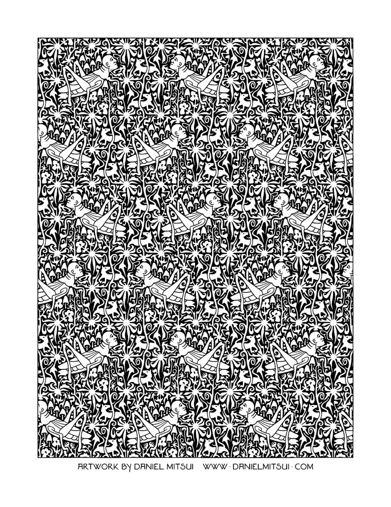 10 Printable Coloring Pages: Damask Patterns 5 - Etsy