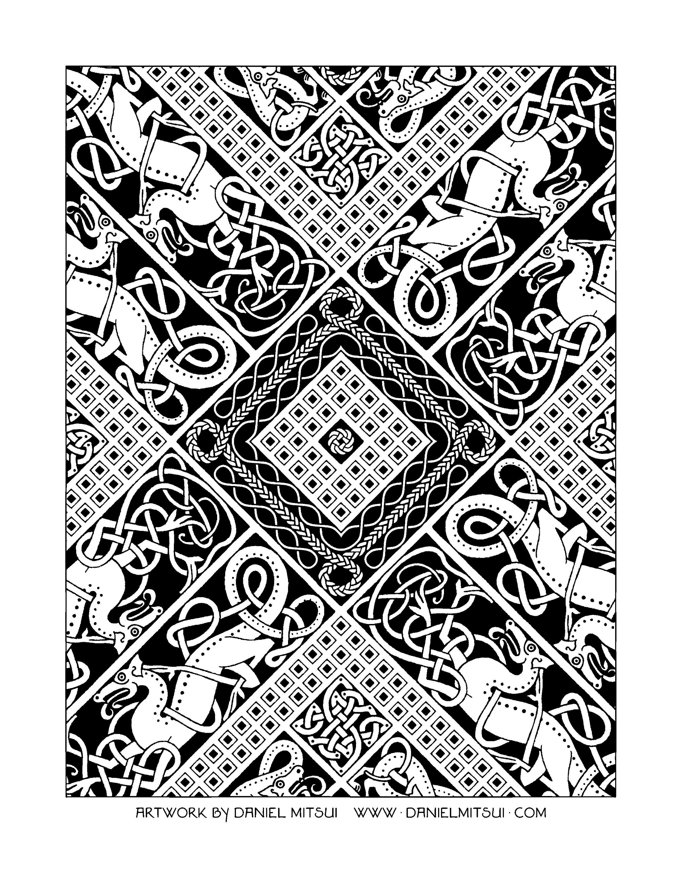 10 Printable Coloring Pages: Damask Patterns #2 - Etsy