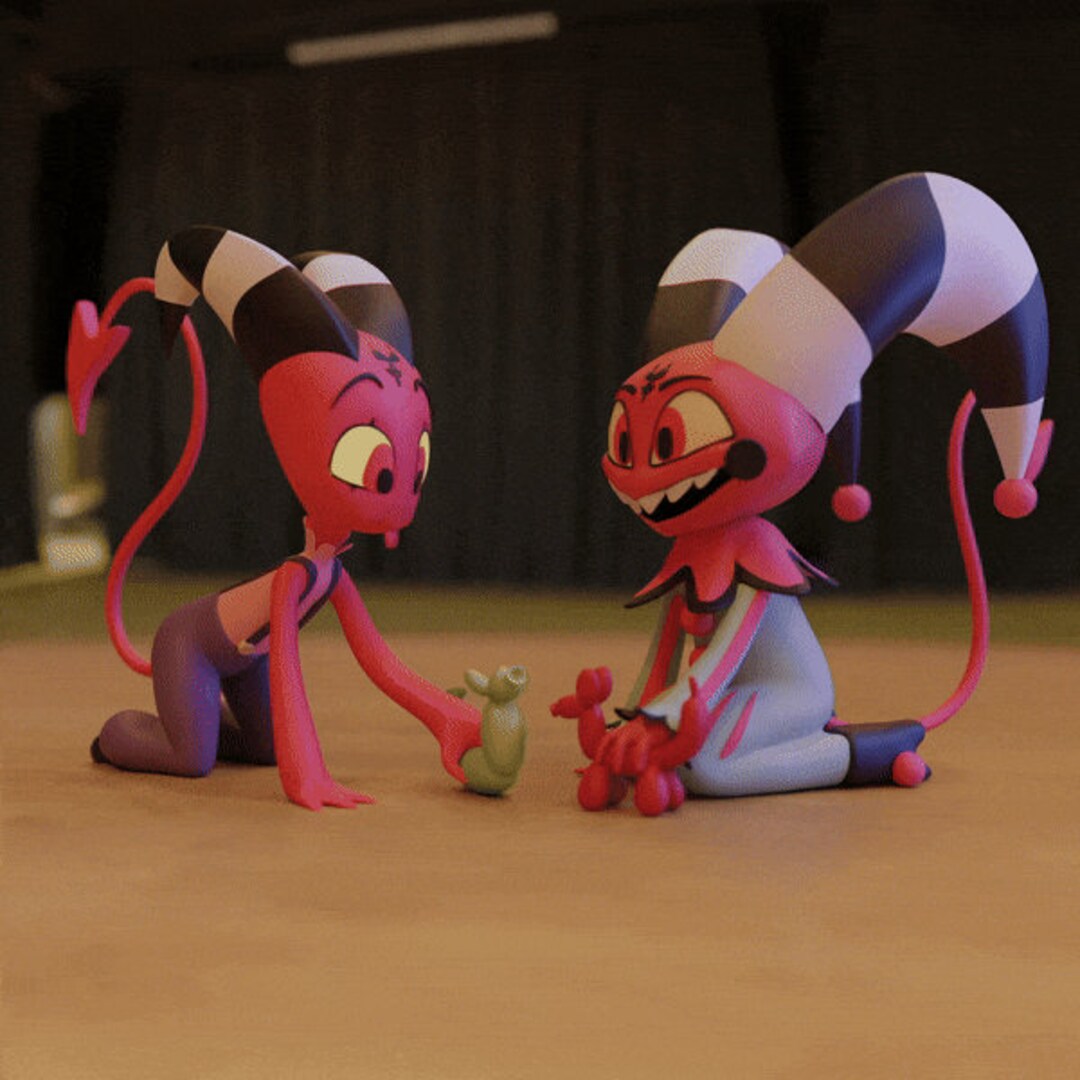 Blitzo BB and Fizzarolli BB Helluva Boss/resin/hand-painted/fanmade/by ...