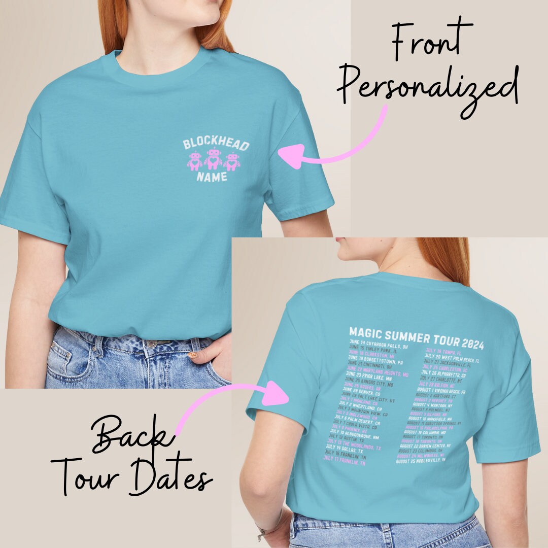 Personalized Blockhead NKOTB Magic Summer Tour 2024 Concert T-shirt ...