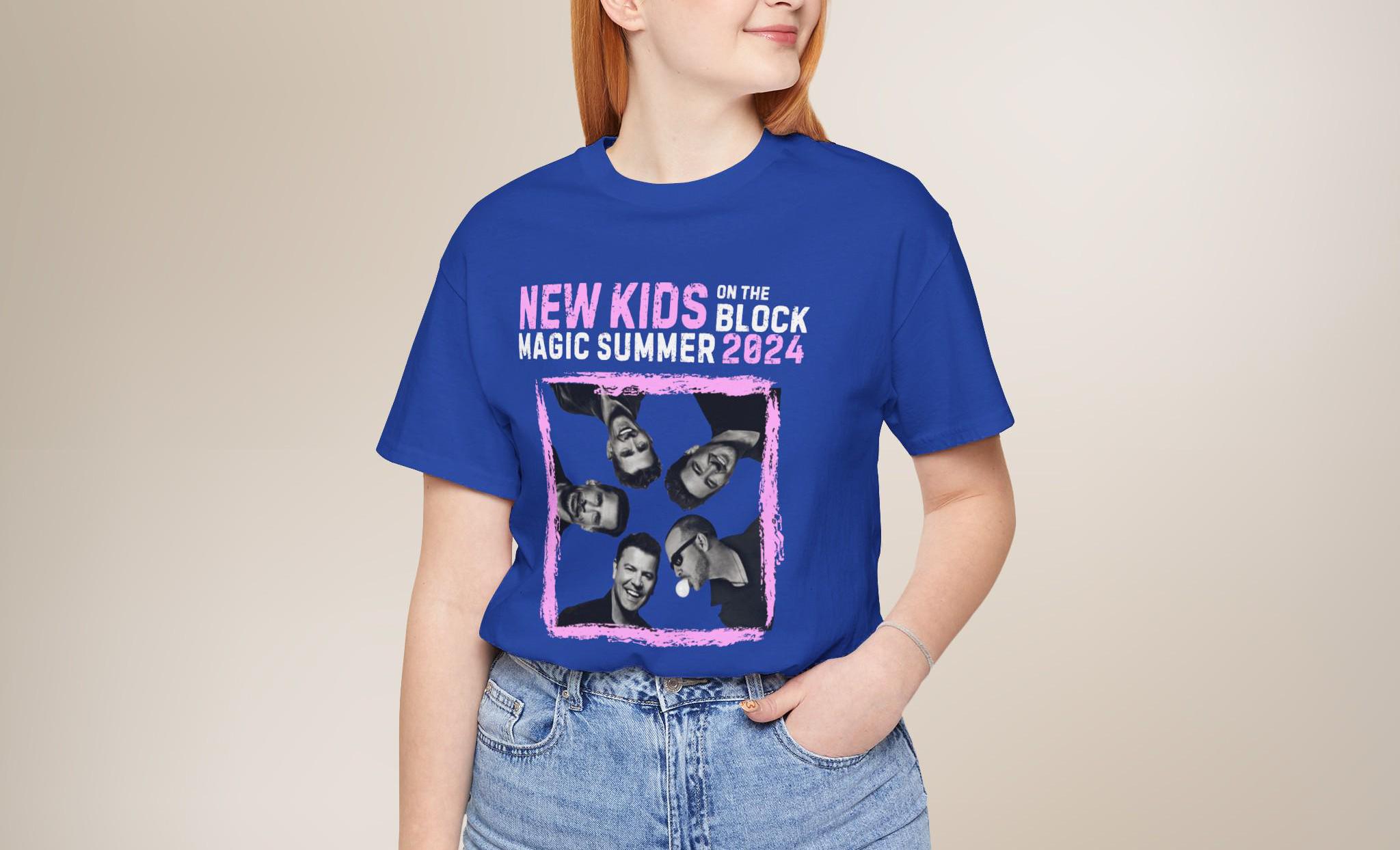 NKOTB Magic Summer Tour 2024 Unisex Jersey Short Sleeve T-shirt, New ...