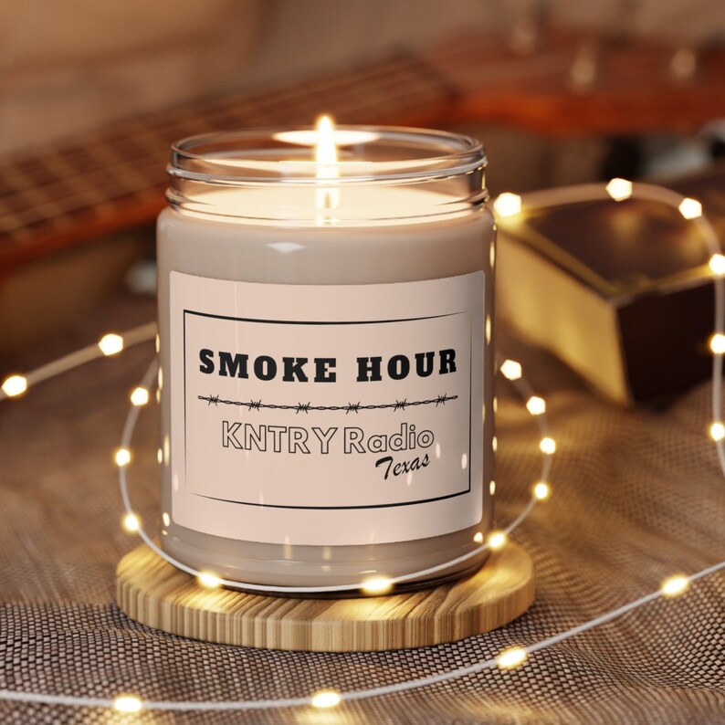 Smoke Hour KNTRY Radio Texas Soy Reusable Jar Candle Scented ...