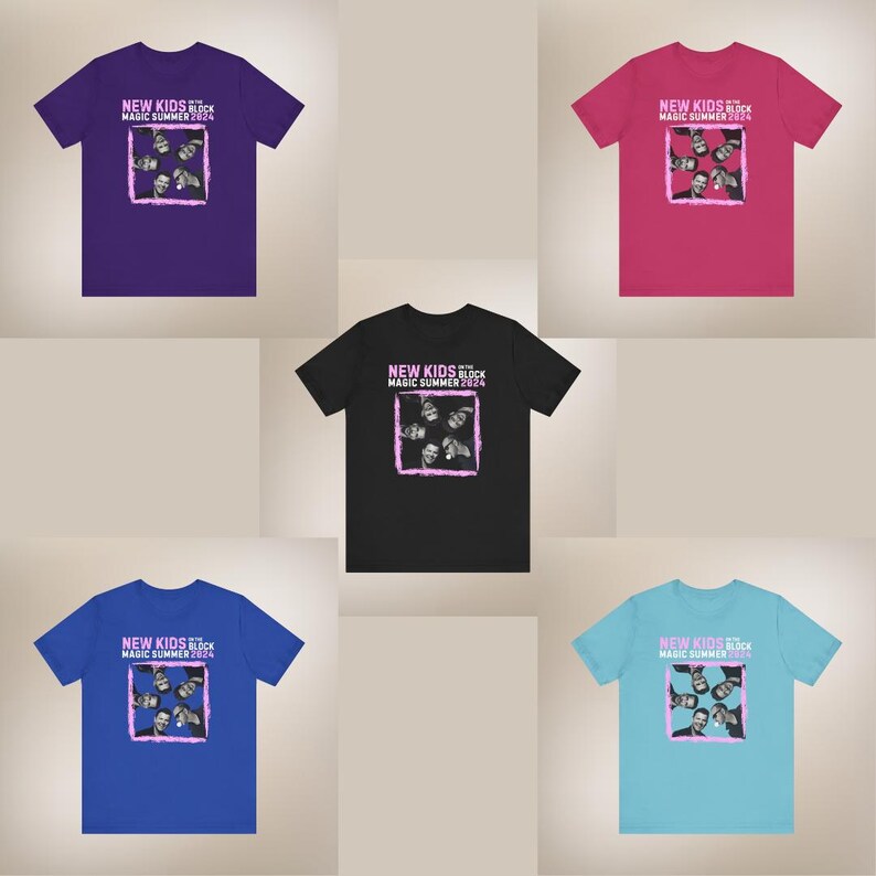 NKOTB Magic Summer Tour 2024 Unisex Jersey Short Sleeve T-shirt, New ...