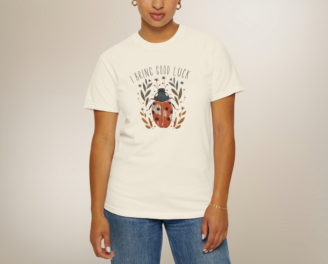 I Bring Good Luck Lady Bug Folk Art Unisex Comfort Colors T-shirt - Etsy