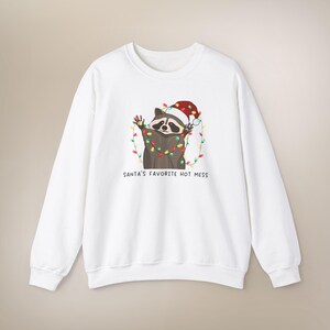 Santa's Favorite Hot Mess Racoon Christmas Unisex Heavy Blend™ Gildan ...
