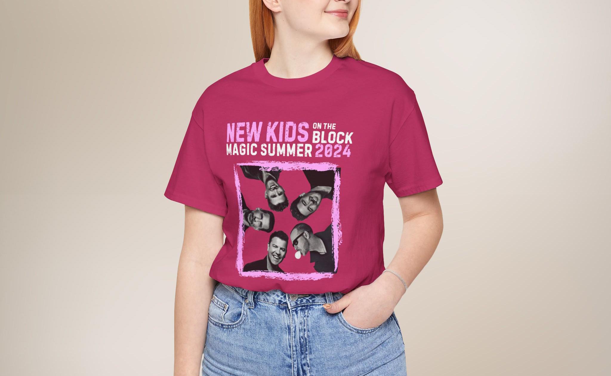 NKOTB Magic Summer Tour 2024 Unisex Jersey Short Sleeve T-shirt, New ...