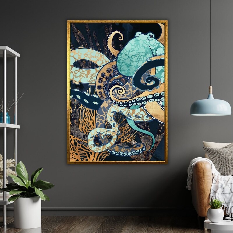 Geometric Octopus - Etsy
