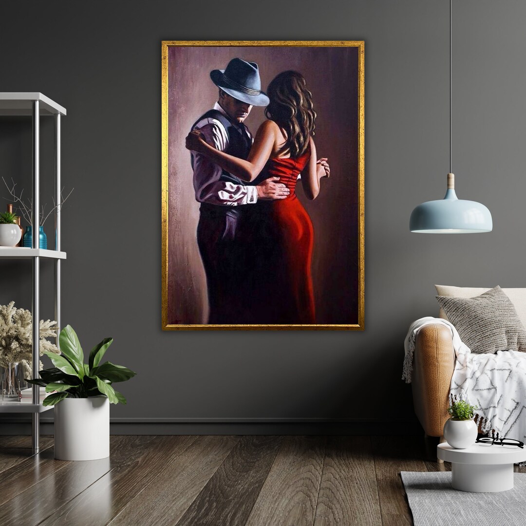 Flamenco Embrace Canvas Print, Ready to Hang, Framed Wall Art, Dance Art Decor - Etsy