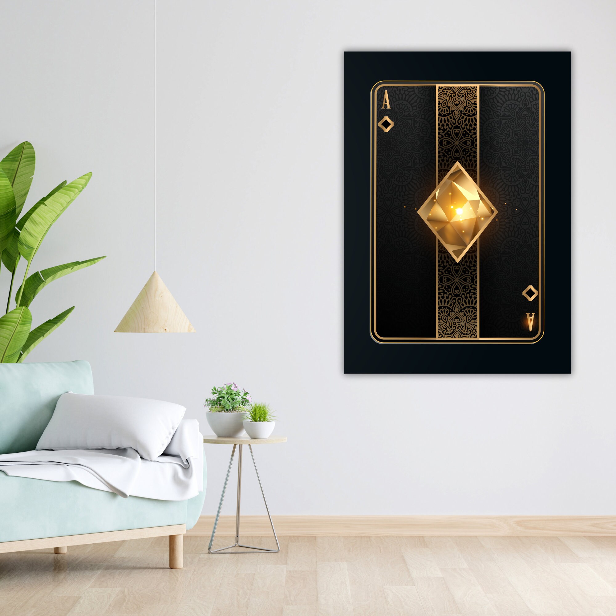 Diamond Art Playing Card Canvas, DIY Card Design, Wall Decor, Art Craft ...