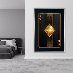Diamond Art Playing Card Canvas, DIY Card Design, Wall Decor, Art Craft ...