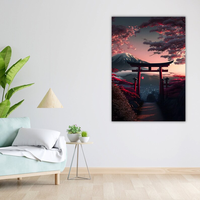 Chinese Gateway Art Canvas, Oriental Wall Decor, Asian-inspired ...