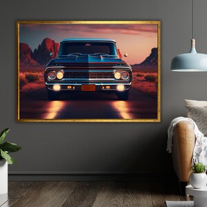 Chevrolet C10 Truck Canvas Print, Classic Car Wall Art, Vintage Vehicle ...