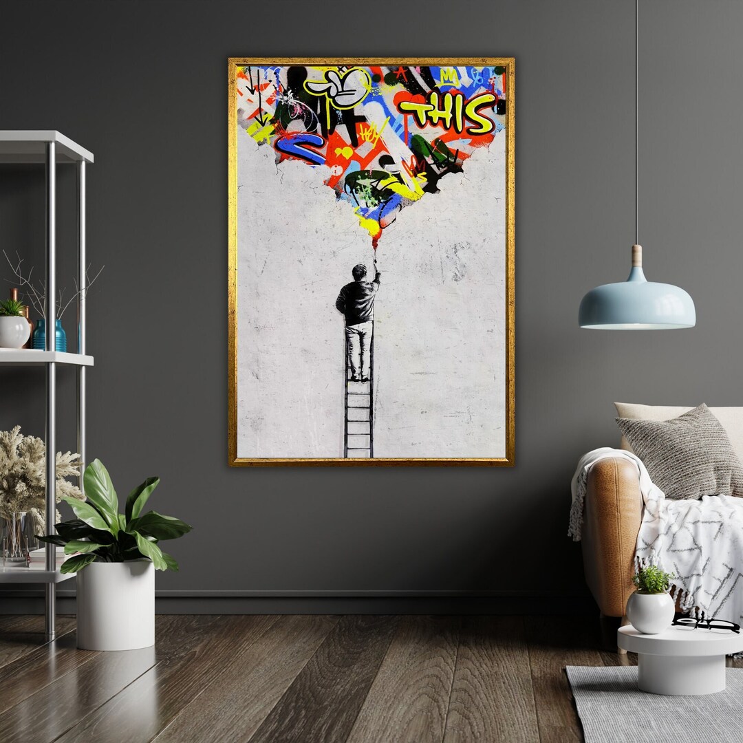 Graffiti Art Canvas, Street Art Painting, Urban Wall Decor, Spray ...