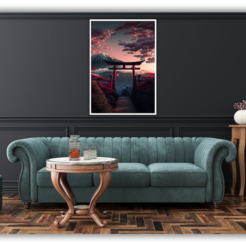Chinese Gateway Art Canvas, Oriental Wall Decor, Asian-inspired ...