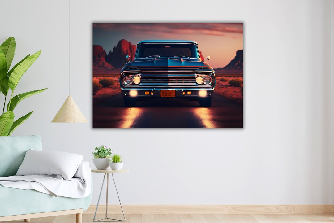 Chevrolet C10 Truck Canvas Print, Classic Car Wall Art, Vintage Vehicle ...