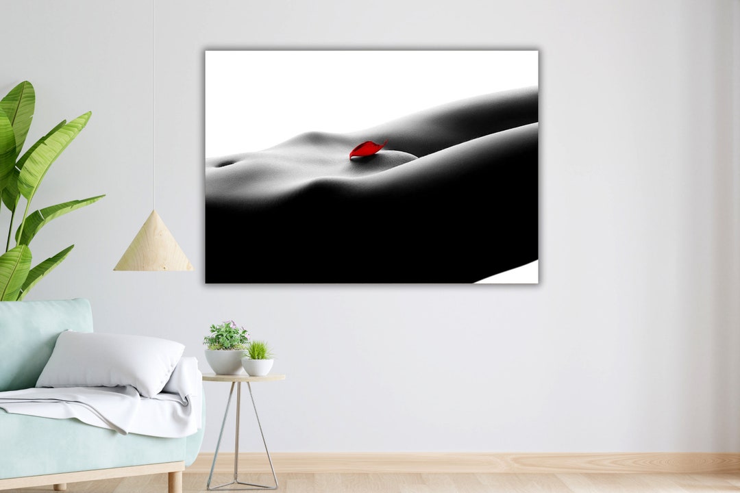 Nude Bodyscape Art Canvas Print, Ready to Hang, Framed Wall Art ...